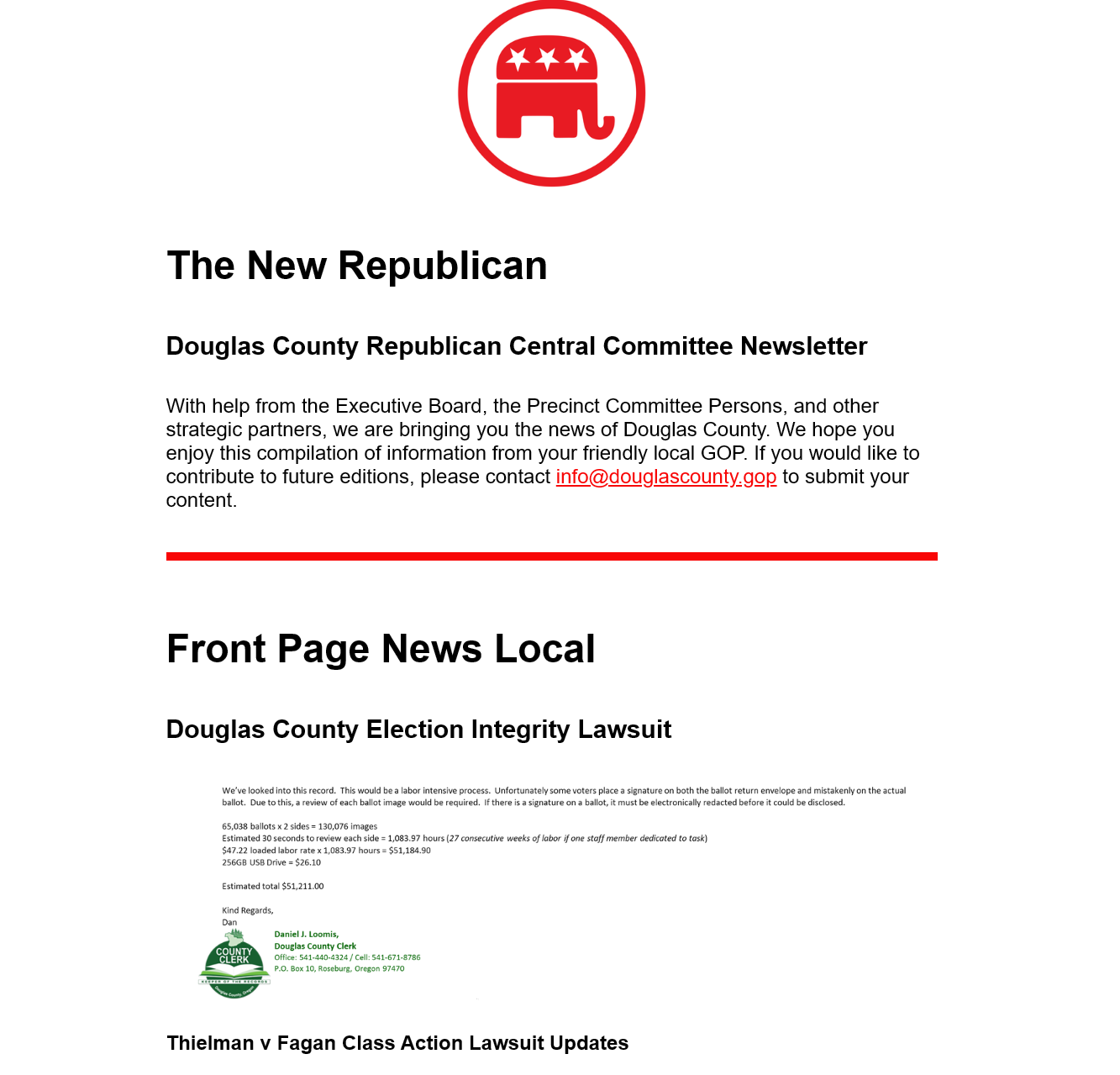 The New Republican - Douglas County GOP Newsletter🌟 - DOUGLAS COUNTY GOP